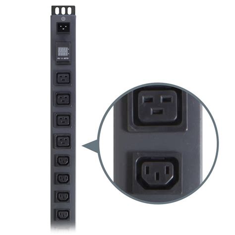 Metered 20 Port Vertical Pdu 16 Iec C13 Output 4 Iec C19 Output