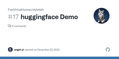 Huggingface Demo Issue Fuxivirtualhuman Styletalk Github