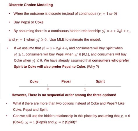 Solved Discrete Choice Modeling When The Outcome Is