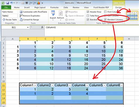 How To Format A Table As A Matrix With Color Striping Solved Windows Forums