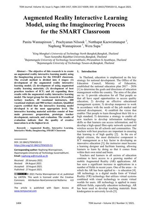 Pdf Augmented Reality Interactive Learning Model Using The Dokumen