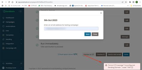 Troubleshooting Errors While Sending Emails