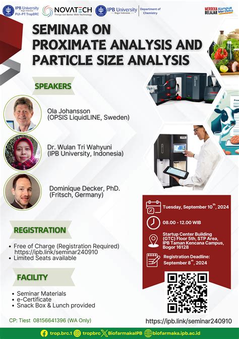Info Seminar On Proximate Analysis And Particle Size Analysis Tropbrc