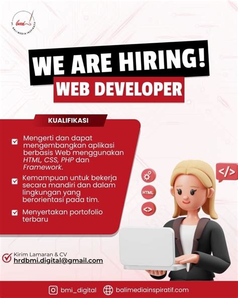 Lowongan Pekerjaan Web Developer Di Bali Media Inspiratif Lokerbalinewsid
