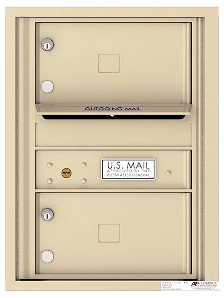 2 Tenant Over Sized Door 4c Series Horizontal Mailbox Unit With