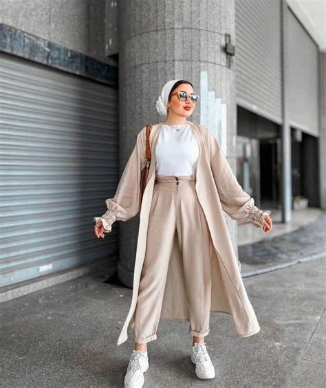 تنسيق اللون البيج للمحجّبات من وحي هاجر جمال مجلة سيدتي