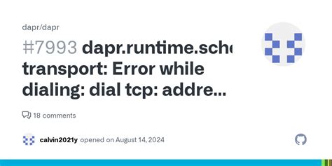 Ntimescheduler Transport Error While Dialing Dial Tcp