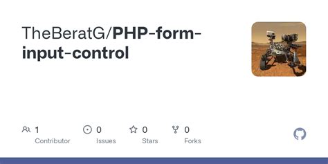 GitHub TheBeratG PHP Form Input Control
