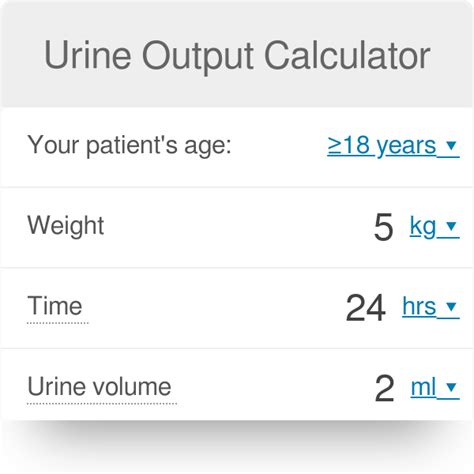Urine Output Calculator OFF Brunofuga Adv Br