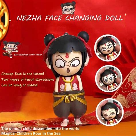 Demons Come Baby Chaos Coastal Nezha Changing Face Doll Creative Doll Decor Collectible