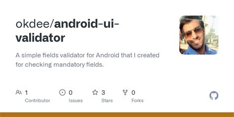 Github Okdeeandroid Ui Validator A Simple Fields Validator For