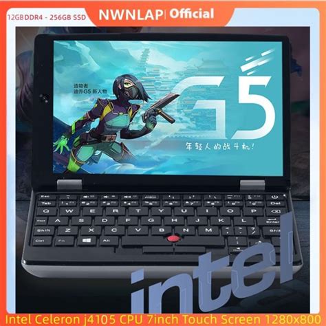 7 Inch Mini Laptop Intel Celeron J4105 12g Ram 256gb Ssd With Touch Screen Pocket Netbook