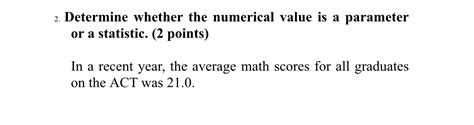 Solved Determine Whether The Numerical Value Is A Chegg