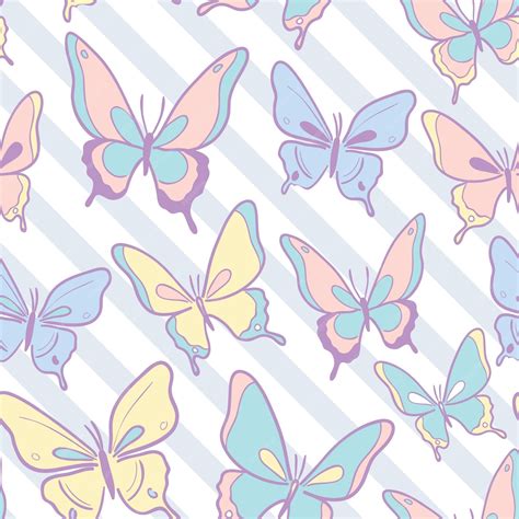 Premium Vector Pastel Butterfly Vector Pattern Background