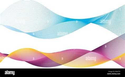 Abstract Smooth Color Wave Vector Curve Flow Blue Motion Illustration