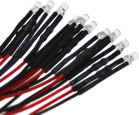 X Mm LED V Connection Cable And Built In Resistor BigaMart