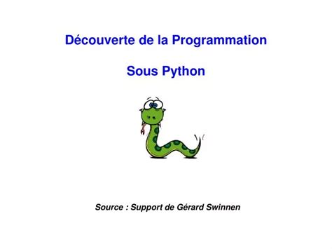 ppt découverte de la programmation sous python powerpoint