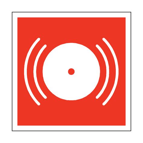Fire Alarm Symbol Square Sign Pvc Safety Signs