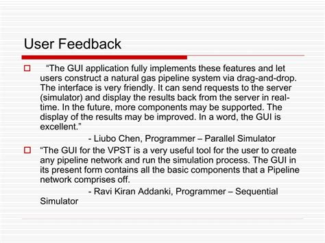 Ppt Gui For A Virtual Pipeline Simulation Testbed Powerpoint