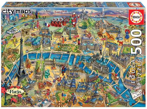 Puzzle Paris Map Educa 500