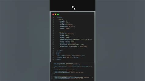 Move Cursor Using Javascript Css Coding Cssanimation Javascript