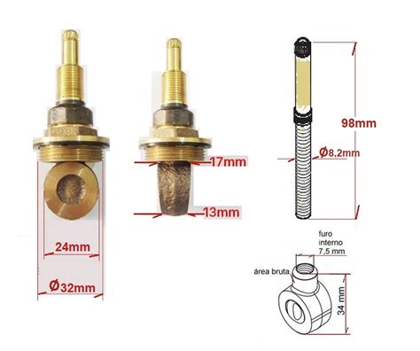 Reparo Registro Gaveta Deca 34 Antigo Com Cunha 4306kit120hidroshop