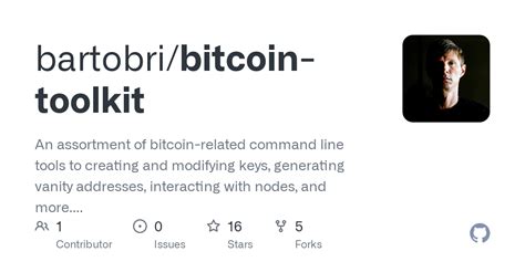 Github Bartobribitcoin Toolkit An Assortment Of Bitcoin Related