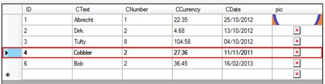 Datagridview Selected Row