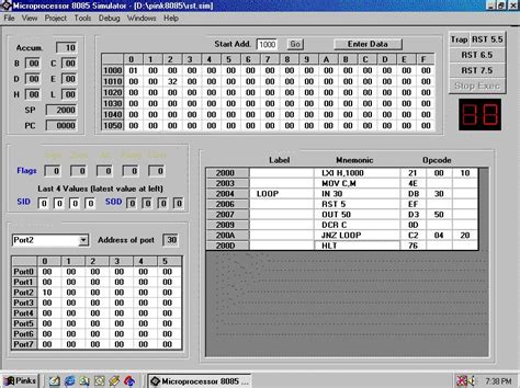 Microprocessor 8085 Simulator