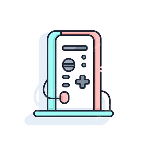 An Image Of A Small Square Video Game Device Vector Wii Lineal Icon