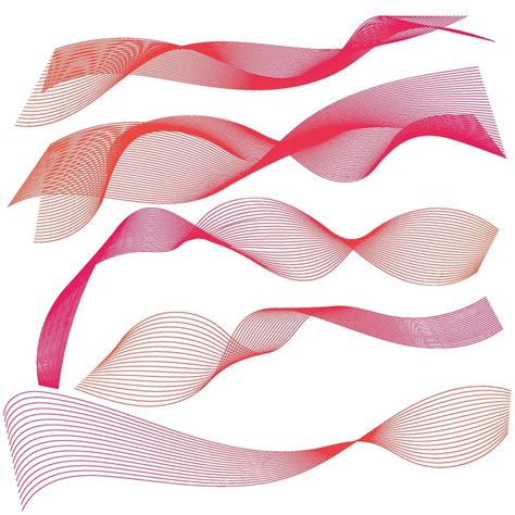 Red Wavy Lines Vector Art Icons And Graphics For Free Download