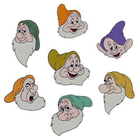 Seven Dwarfs Doc Grumpy Happy Sleepy Bashful Sneezy Dopey Snow Etsy