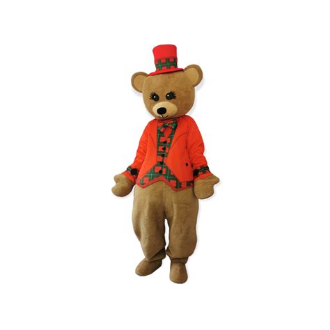 Маскот Костюм мече с Коледен фраг и шапка, Mascot Masters, серия "Мая ...