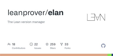 GitHub Leanprover Elan The Lean Version Manager