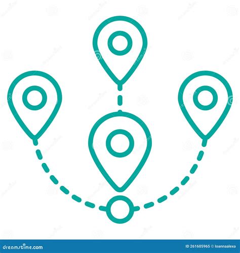 Simple Minimal Modern Line Multitasking Or Multi Routing Icon Stock