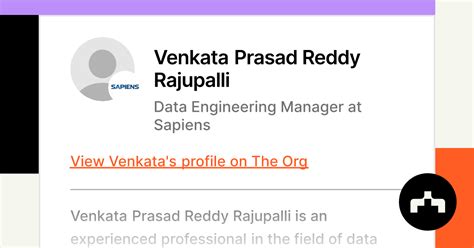 Venkata Prasad Reddy Rajupalli Data Engineering Manager At Sapiens