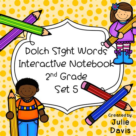 2nd Second Grade Sight Word Interactive Notebooks Set 5 Big Ideas For
