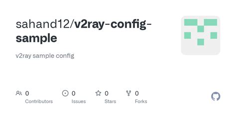 GitHub Sahand V Ray Config Sample V Ray Sample Config