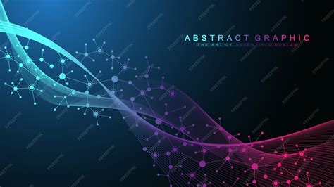 Premium Vector Colorful Molecules Background Dna Helix Dna Strand Dna