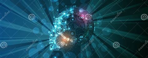 Abstract Artificial Intelligence Cloud Computing Machine Learning Technology Web Background