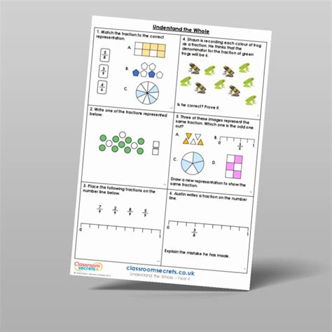 Year 4 Understand The Whole Mixed Activity Resource Classroom Secrets