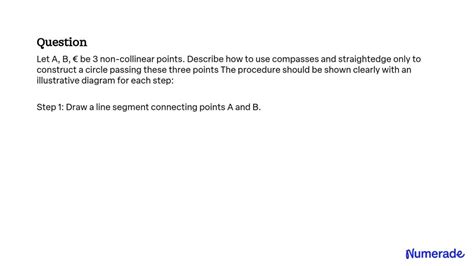 video solution let a b € be 3 non collinear points describe how to