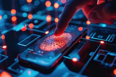 Power Of Biometric Security Networks Person Unlocking Their Mobile