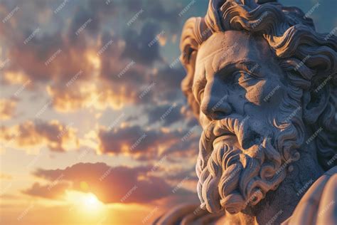 Statue Of Zeus In Ancient Greece At Golden Hour Sunset Greek Gods And Mythology Head Of Heracles