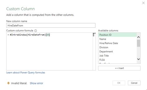 Solved Power Query Custom Column Reference Specific Val