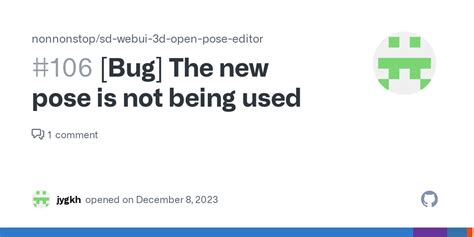 Bug The New Pose Is Not Being Used Issue Nonnonstop Sd Webui D Open Pose Editor Github