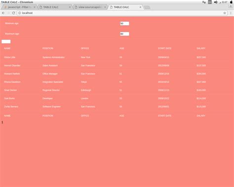Javascript Filter Table Rows By Td Value Greater Than Stack Overflow