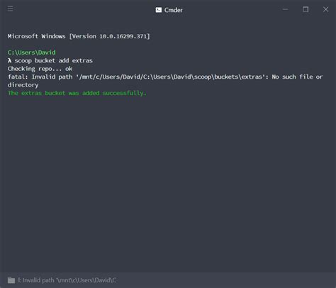 Invalid Path For `scoopnew` When Using Cygwins Git Instead Of Git For