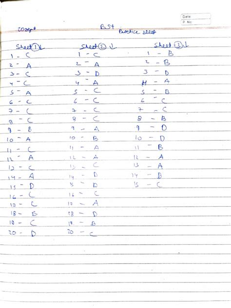 Bst Practice Sheet 20 Sept Pdf