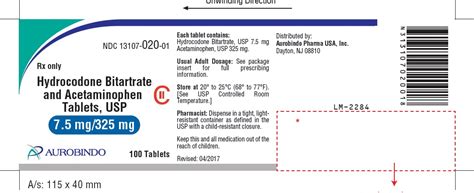 Hydrocodoneapap 5325mg Tab